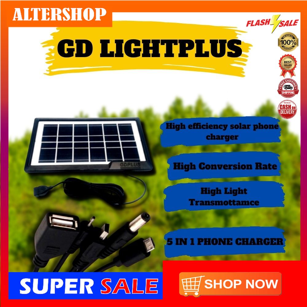 ORIGINAL GD PLUS 10X GD LIGHTPLUS GDPLUS 6W 6V SOLAR PANEL CHARGER ...