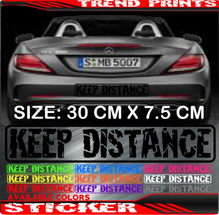 Keep distance car sticker | Lazada PH