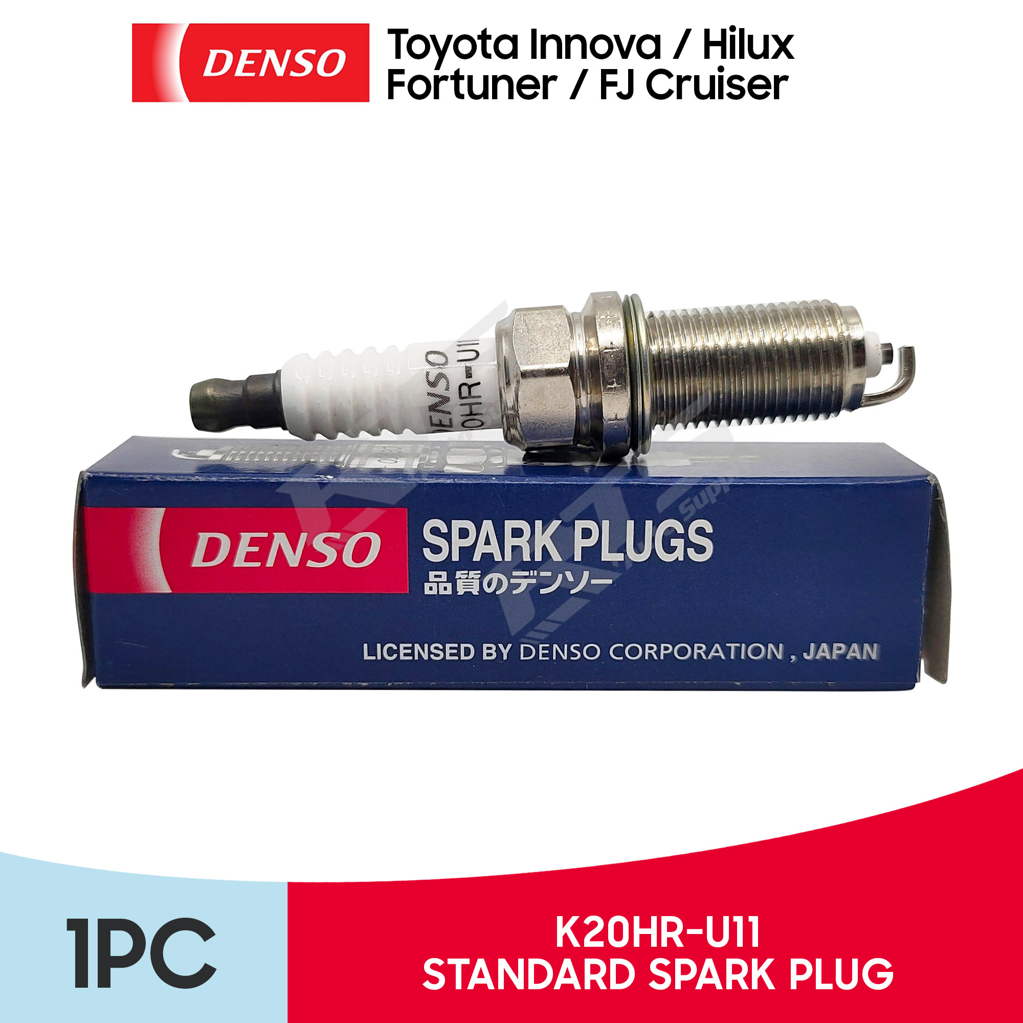 Denso K20HR-U11 Standard Spark plug for Toyota Innova 2.0 / Fortuner 2. ...