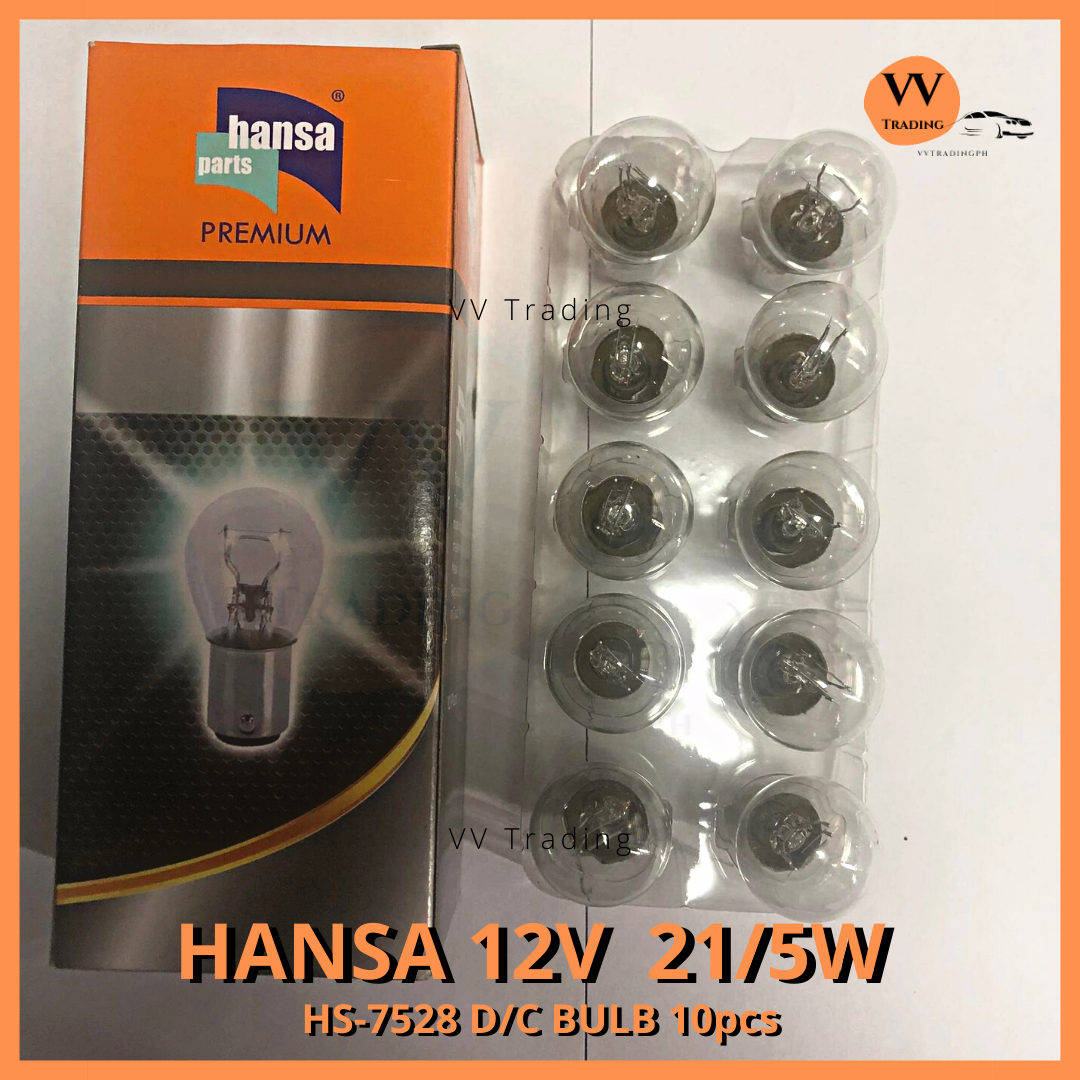 HANSA HS-7528 12V 21/5W Double Contact Bulb (10PCS/BOX) | Lazada PH