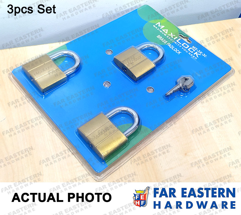 MAXILOCK Brass Padlock Set Keyed Alike 40mm | 50mm | Lazada PH