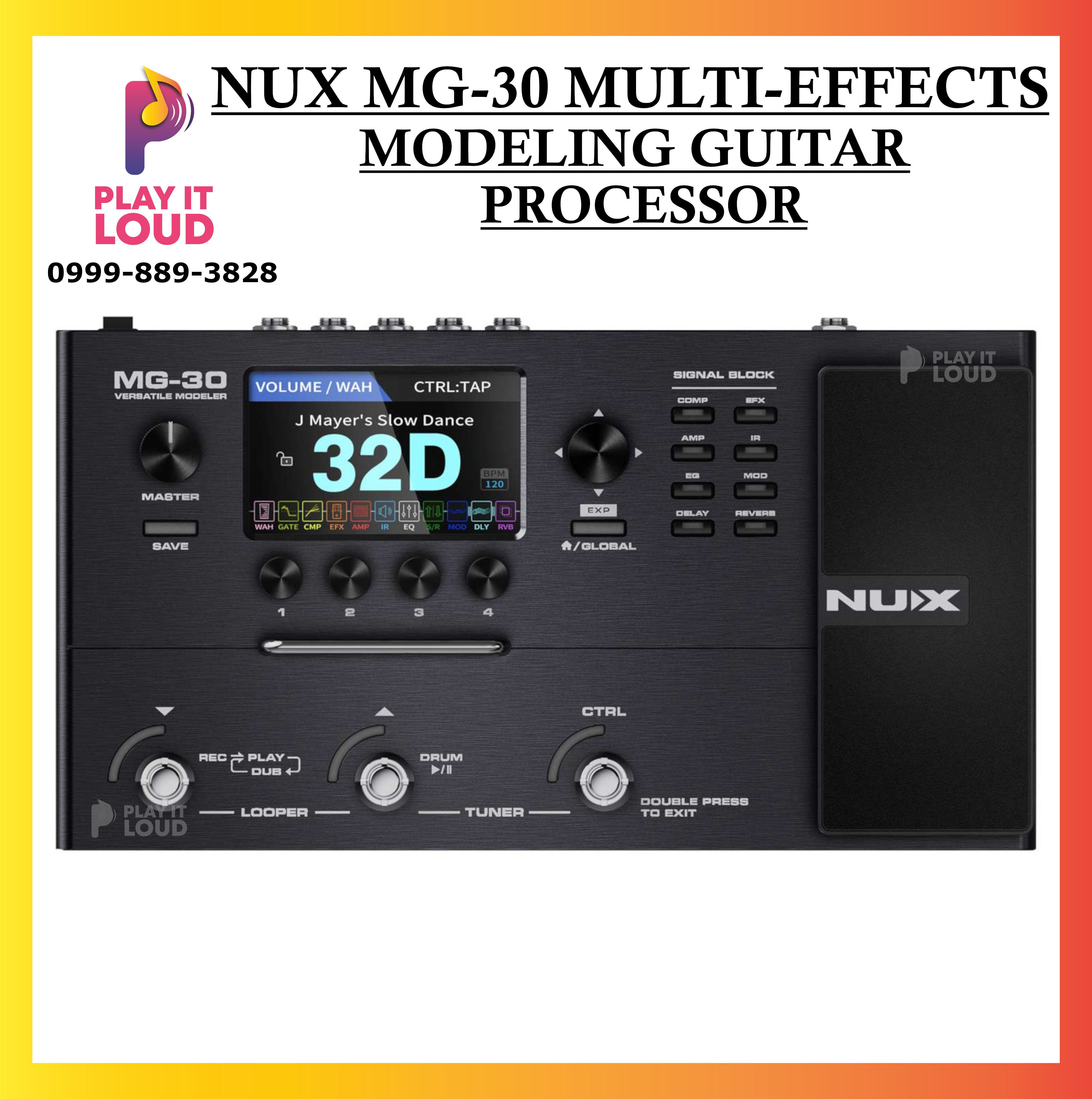 Original NUX MG-30 Multi-Effects Modeling Guitar / Bass / Acoustic ...