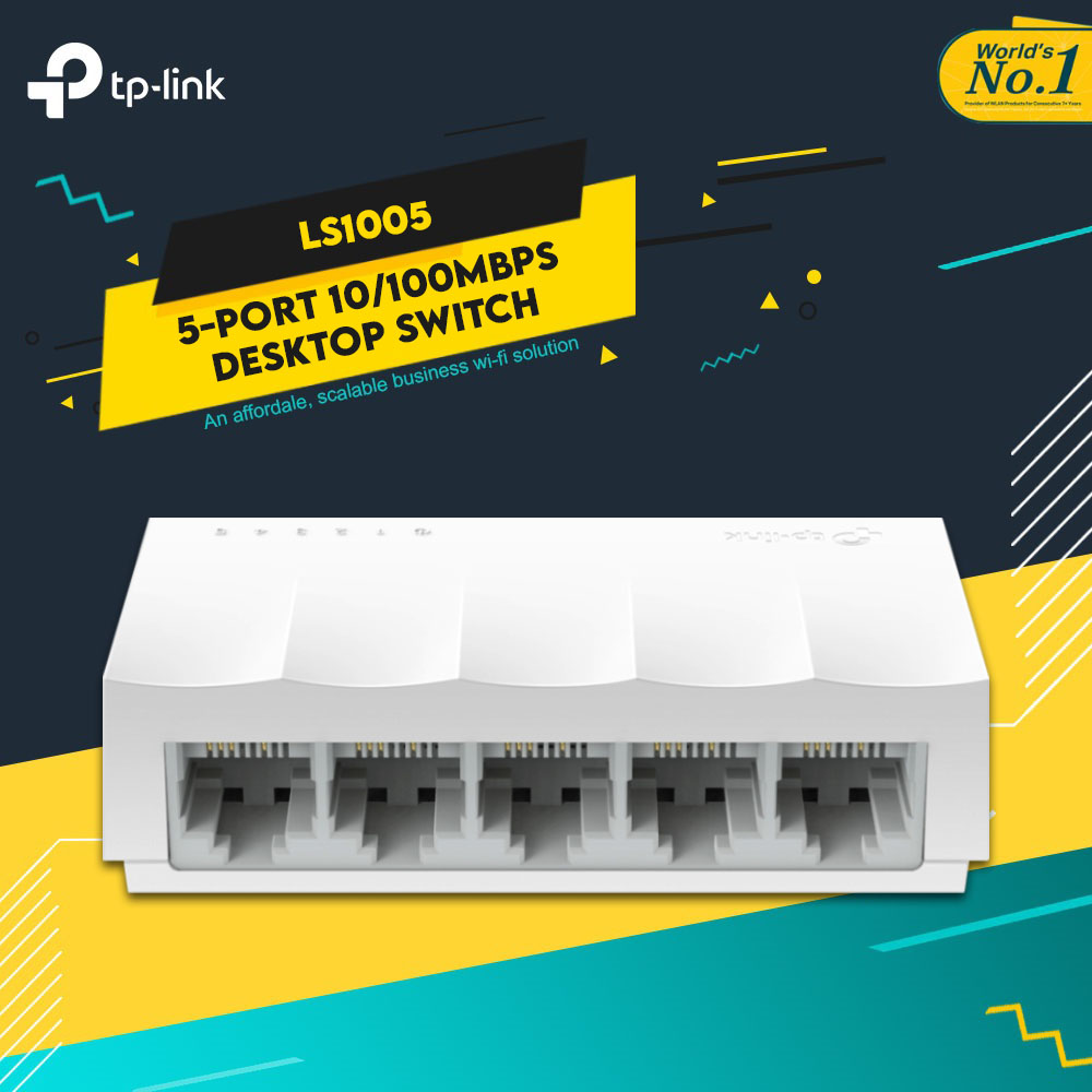 tp-link LS1005 5-Port 10/100Mbps Desktop Network Switch | SOHO Switch ...