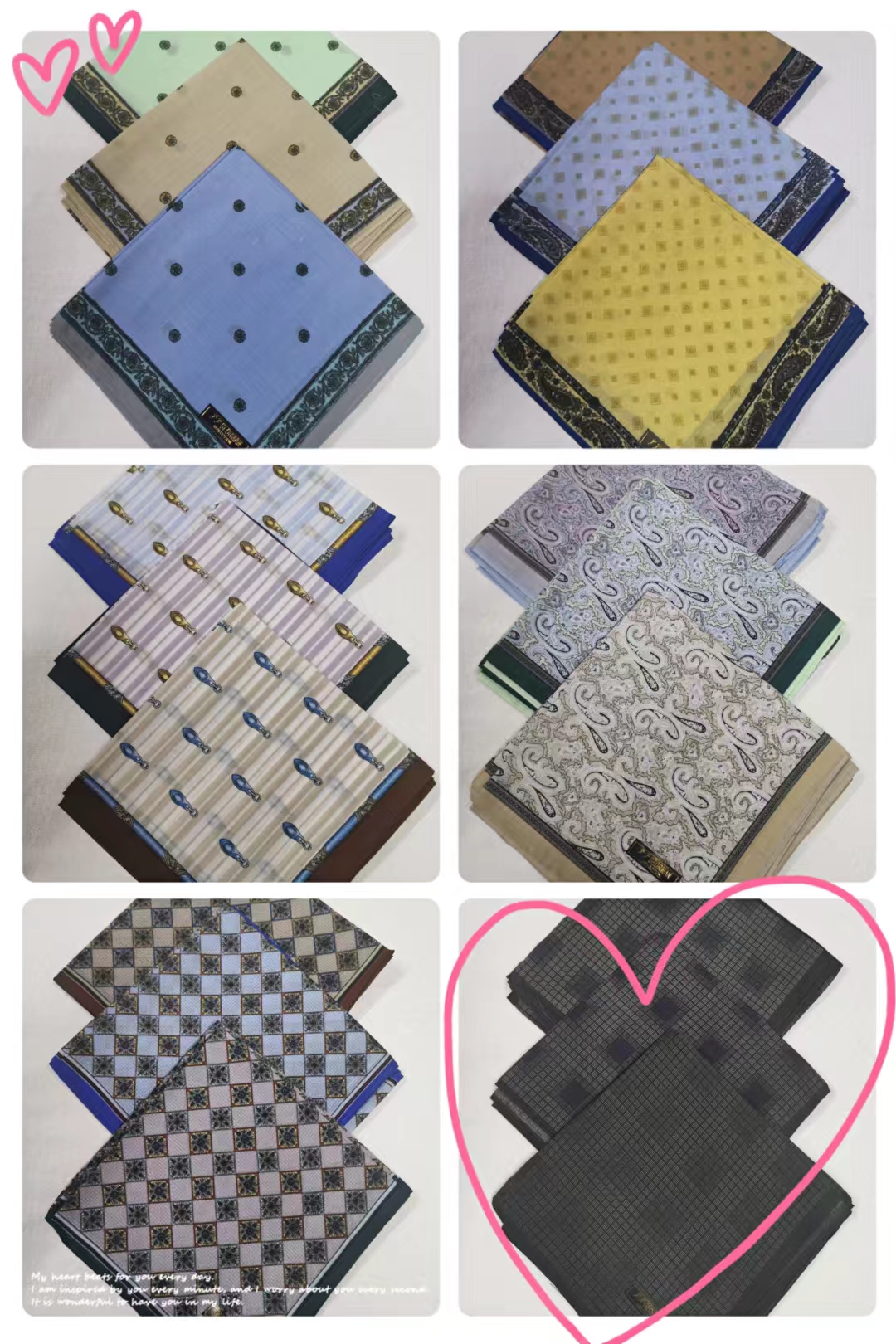 12pieces Men's Georman Handkerchief Cotton Panyo 4 Design In Pack ...