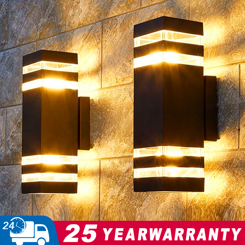 【Ready stock/COD】OutDoor Wall Lamp Up/Down E27 LED Wall Lamp Double ...