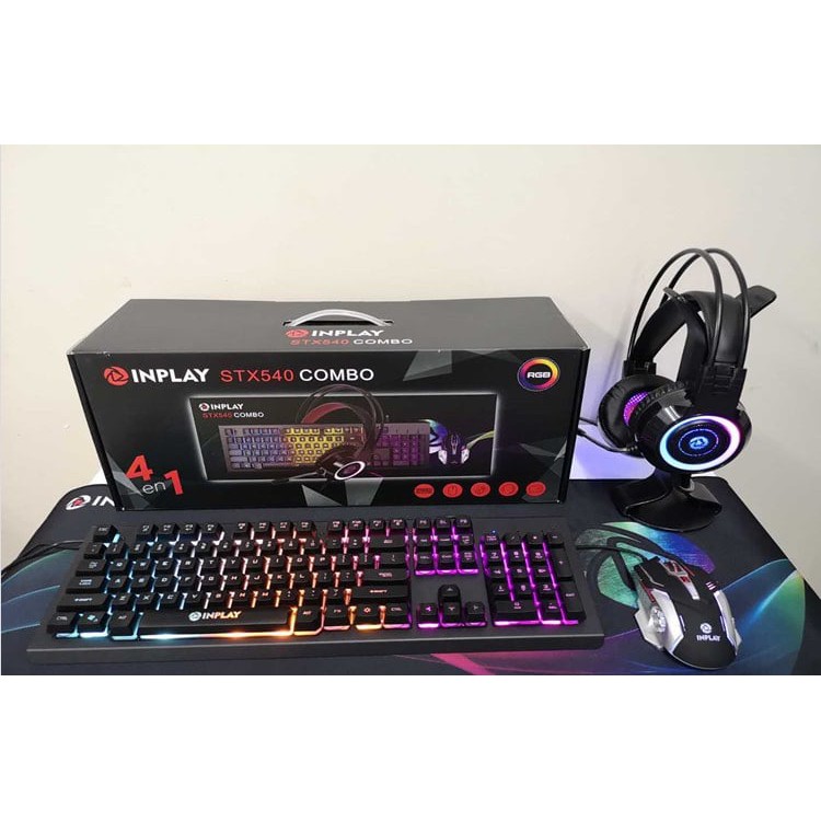 Original Inplay STX540 Mouse and Headset Combo Gaming Keyboard[black ...