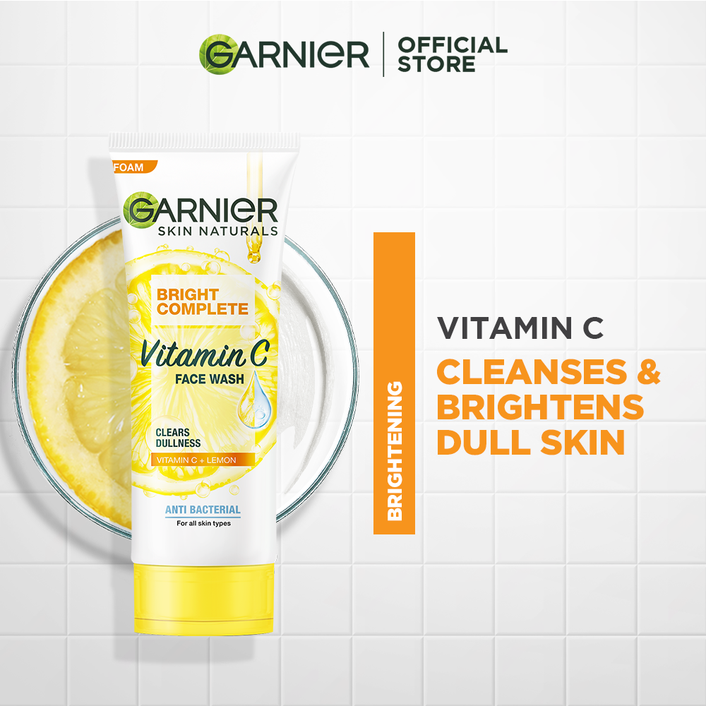 Garnier Brightening Foam Facial Cleanser Skin care For Dark Spots Dull ...