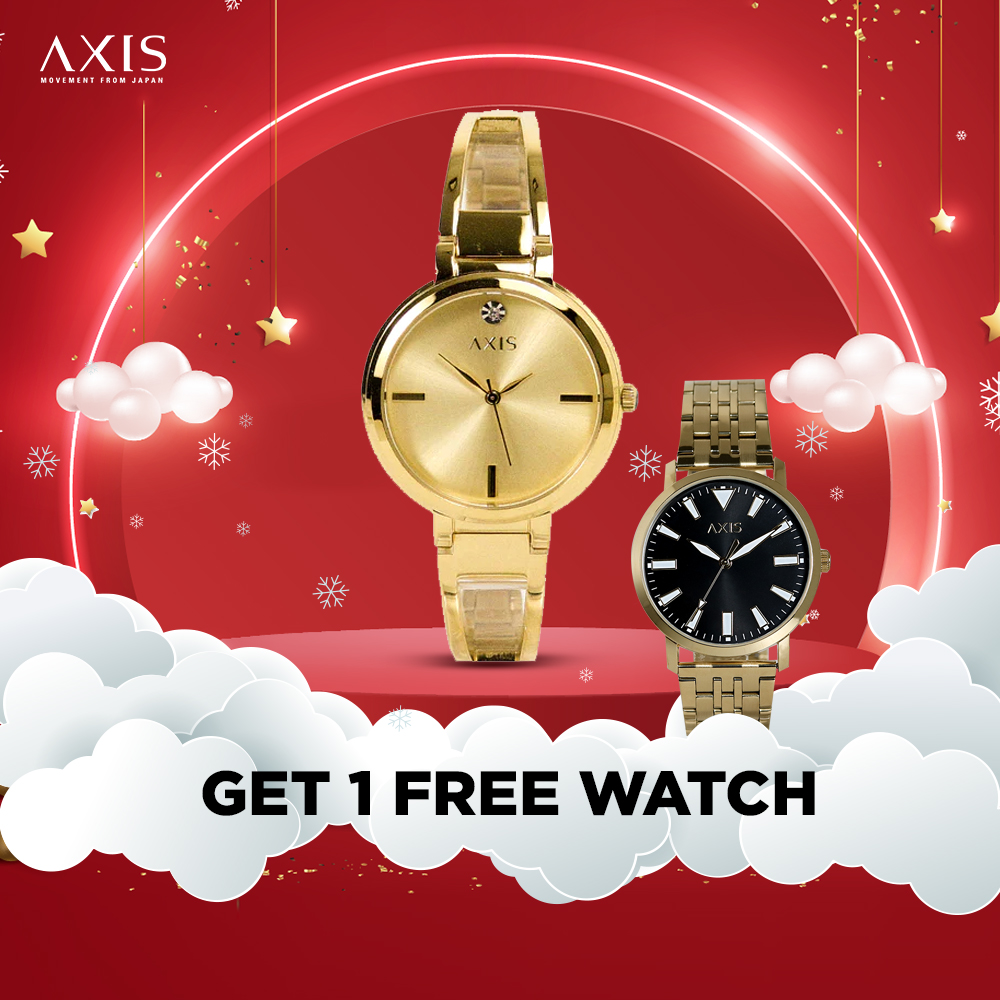 [FREE WATCH] AXIS Sasha Gold Stainless Steel Watch for Women AH2347 ...