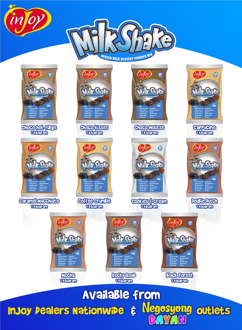 Injoy Powdered mix 1kg , Milkshake Choco Hot Fudge, Choco Kisses ...
