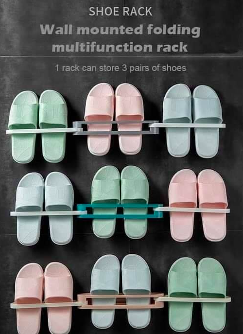 Foldable Slippers Rack Wall Mounted Foldable Slippers Rack Wall Mounted ...