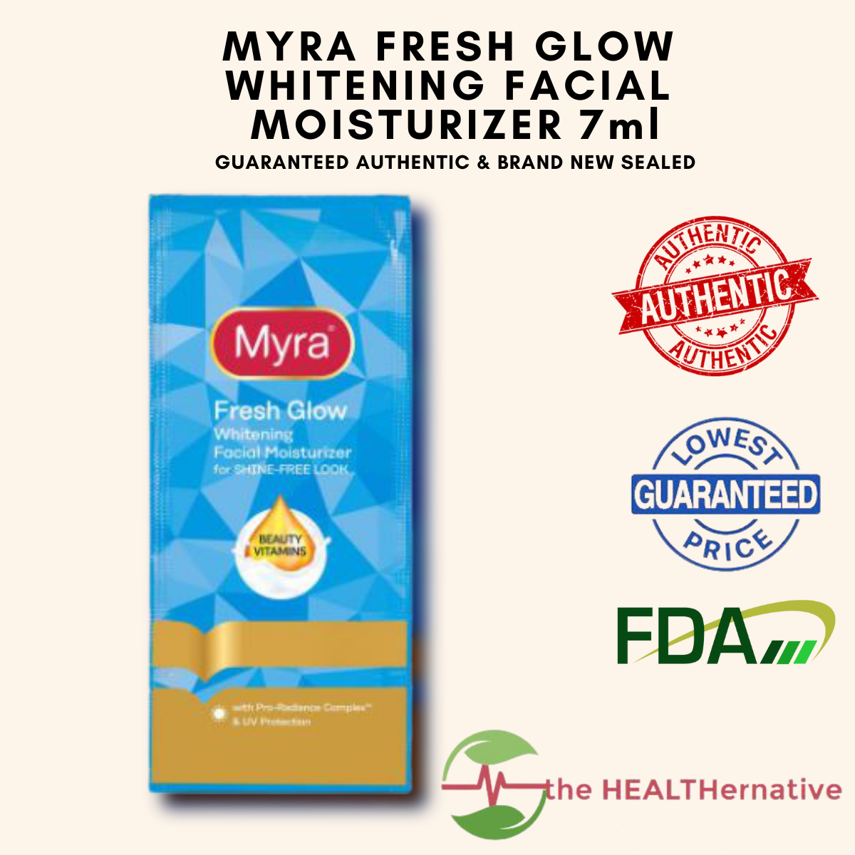 Original Myra Fresh Glow Whitening Facial Moisturizer 7ml ...