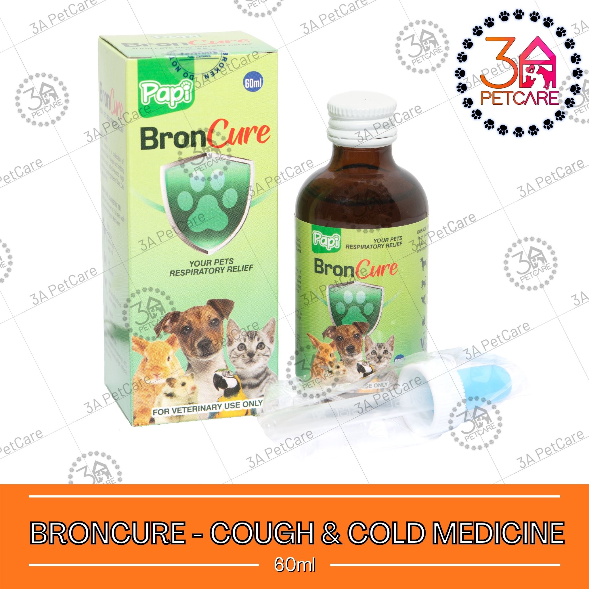Papi Broncure Cough & Cold Medicine for Pets (60ml) | Lazada PH