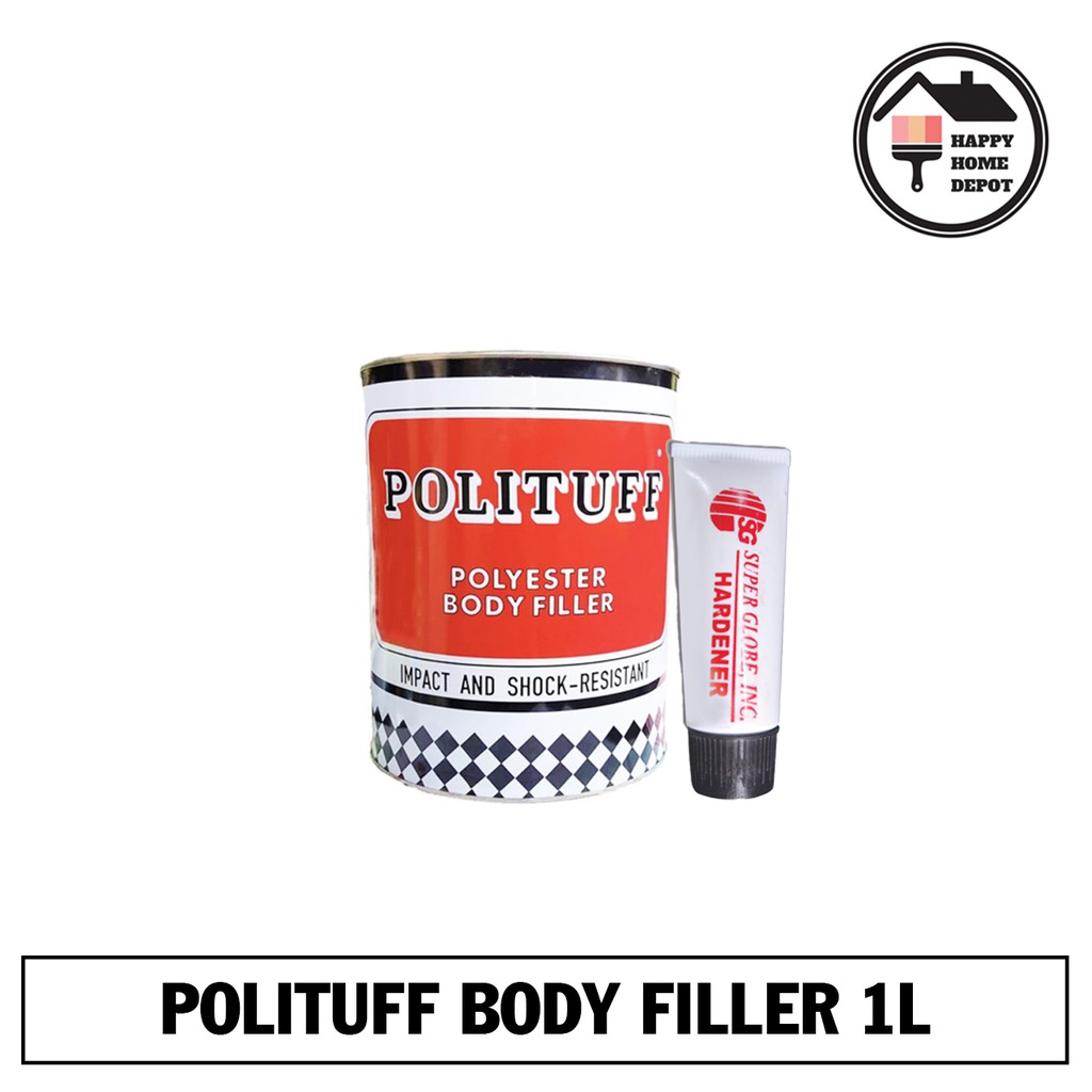 POLITUFF POLYESTER BODY FILLER *LITER* WITH HARDENER durable | Lazada PH