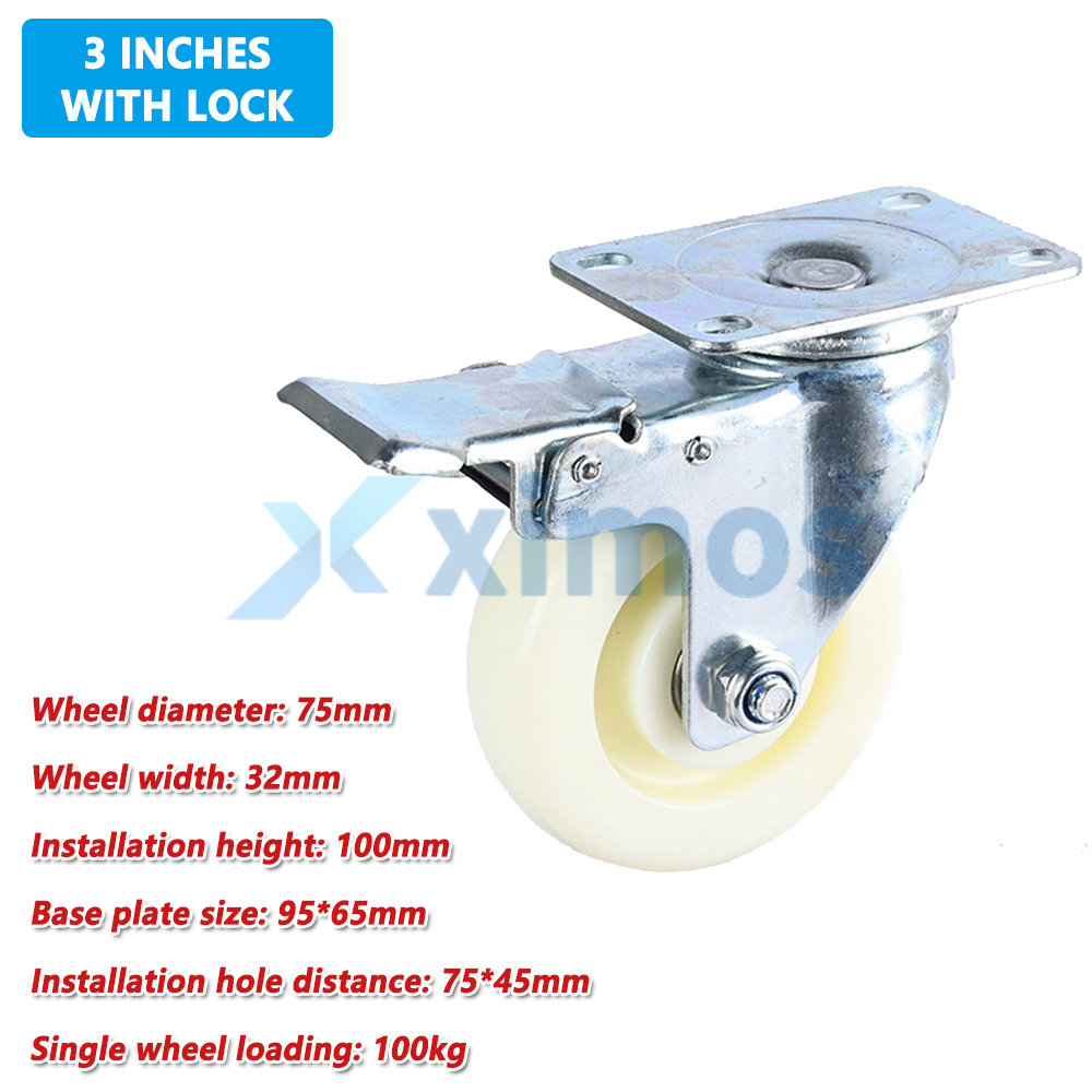 Xximos 3inch To 5inch Trolley Wheels Caster Wheel Heavy Duty Wheels ...