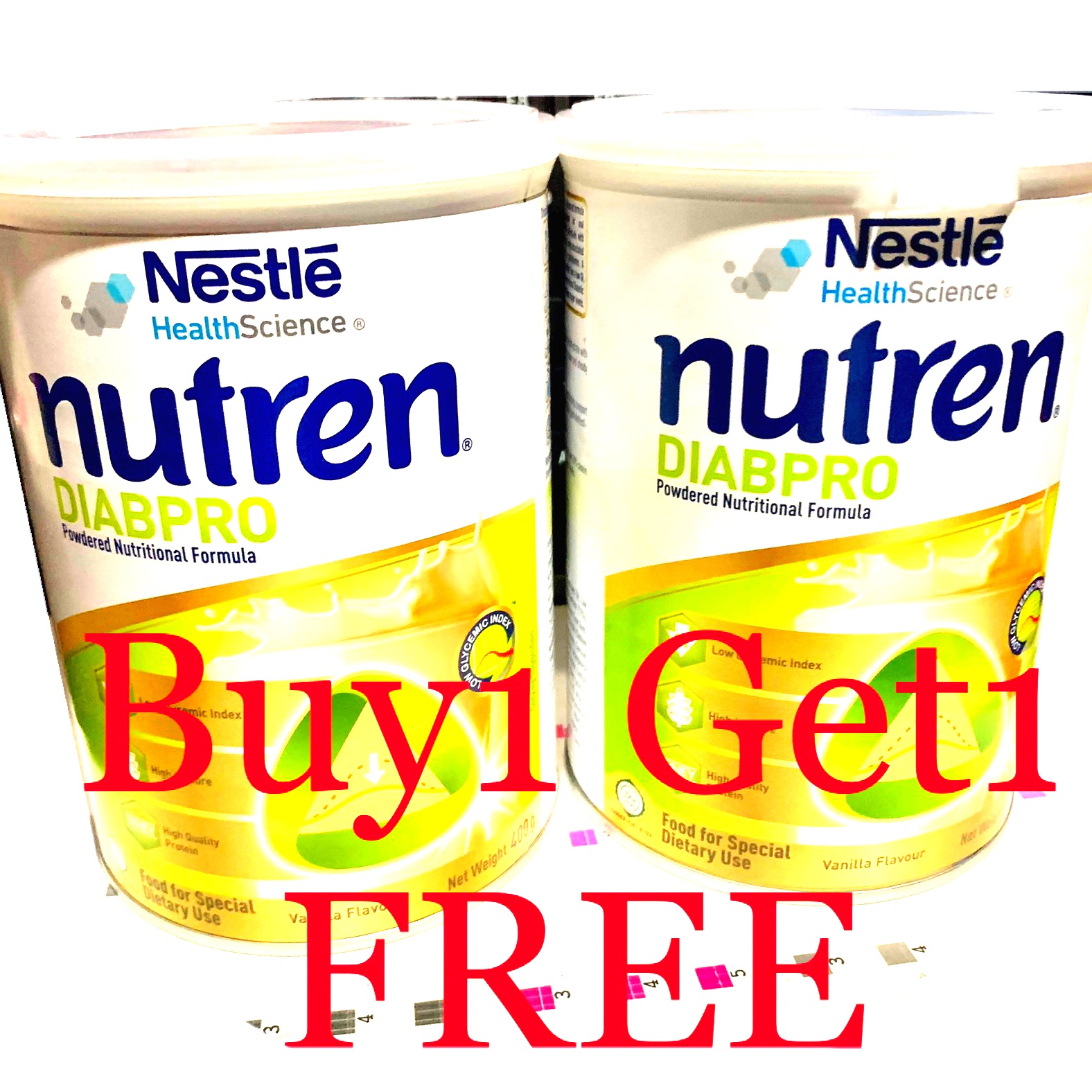 NUTREN DIABETES DIAPRO VANILLA 1pc 800G OR 2cans of 400G (2024 Jan exp ...