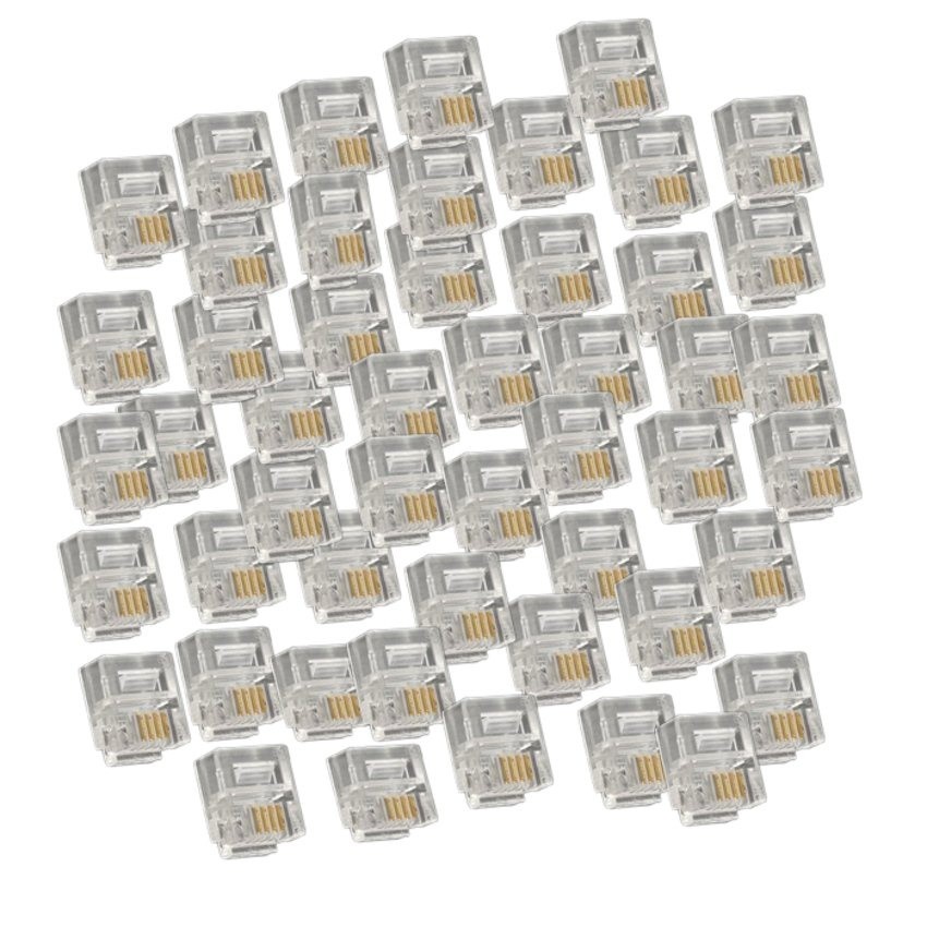 RJ11 Modular Plug Telephone Connector Set of 100pcs | Lazada PH