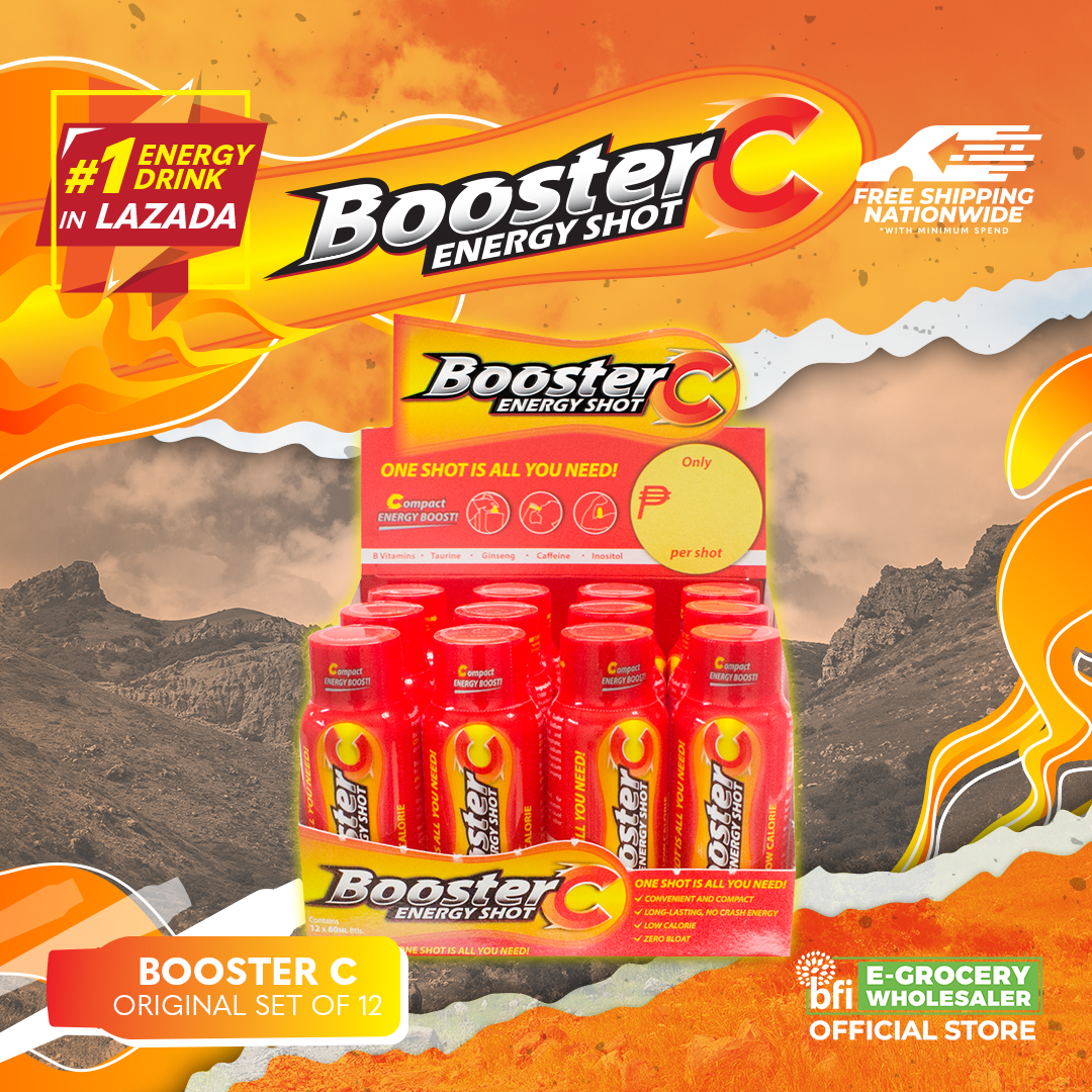 BFI Booster C Energy Shot Original Energy Booster with B Vitamins 60ml ...