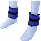 6kg Pair Ankle sand Weight Velcro Adjustable Leg Wrist Strap Running ...