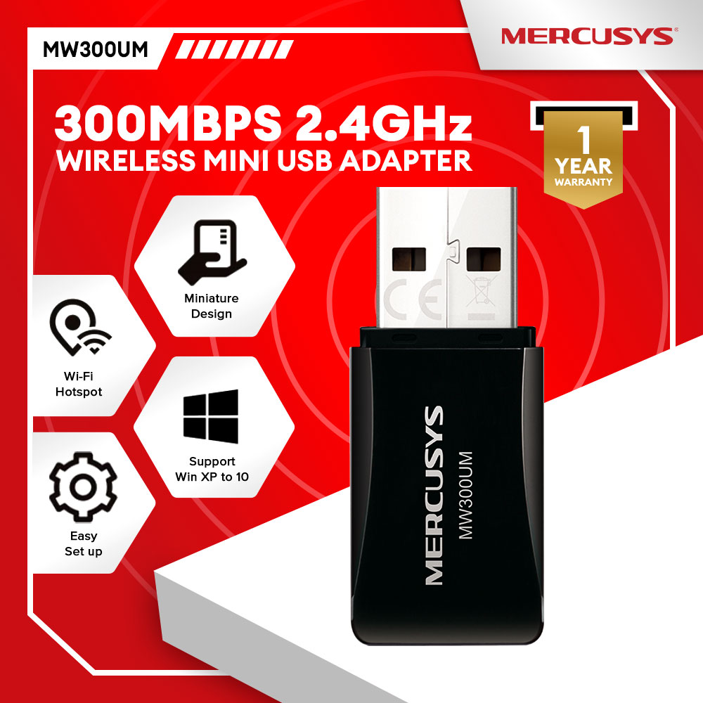 Mercusys Wifi Receiver | MW300UM | USB Wifi Adapter | GH2.4z Wifi ...