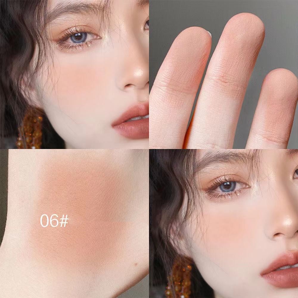 6 Colors Mineral Blush Palette With MirrorLasting Pigmented BlushBlush ...