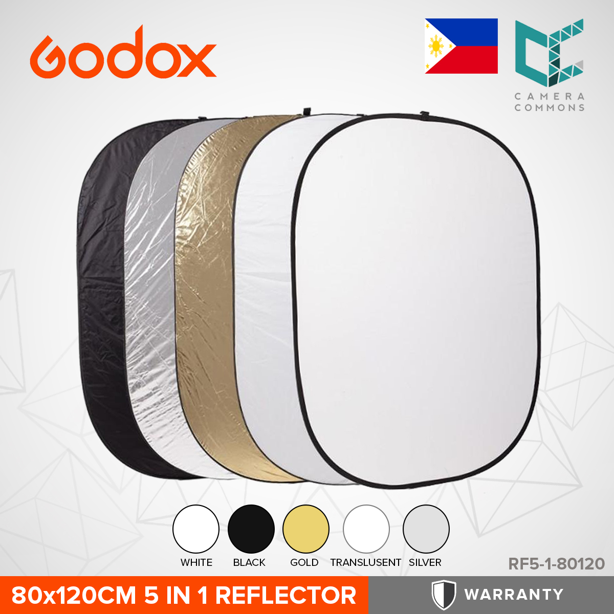 Godox RT-05 80x120cm 5 in 1 Collapsible Reflector for Studio ...