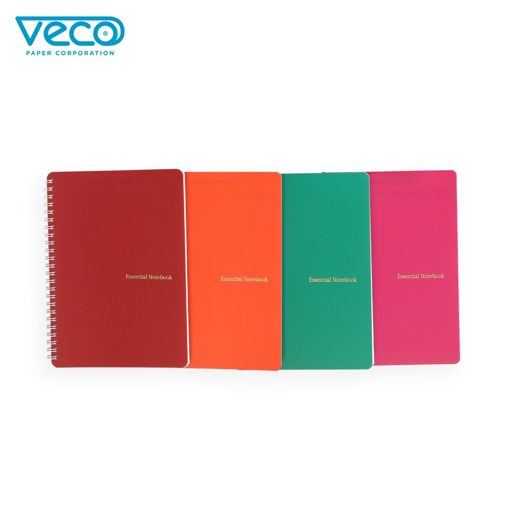 Veco Paper Essential Notebook set (4pcs) : Red Orange Green Pink ...
