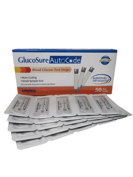 50pcs Blood Glucose Test Strips | Glucosure Autocode Strips Blood ...