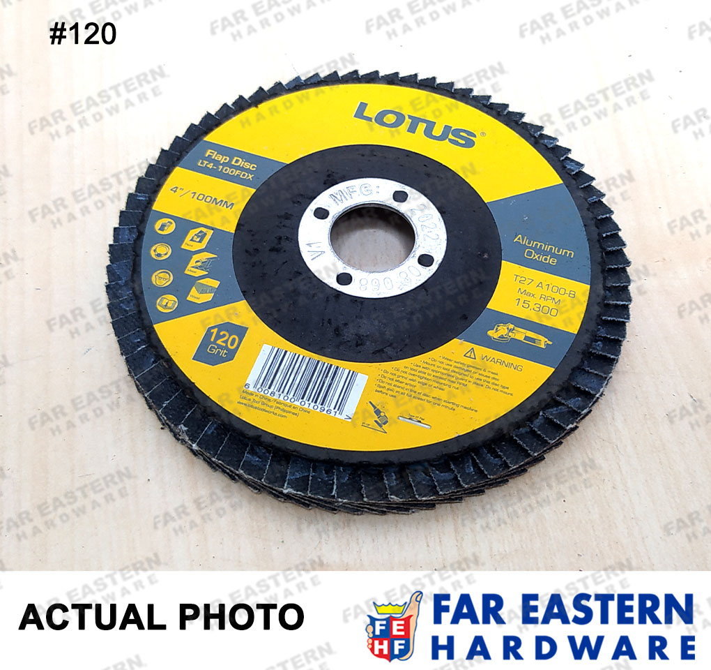 LOTUS Flap Disc 4" for Angle Grinder Grit 60 80 100 120 LTAC | Lazada PH