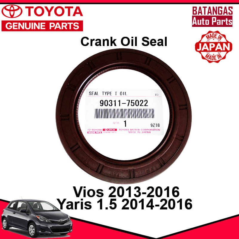 CRANK OIL SEAL ORIGINAL TOYOTA VIOS 2013-2016 / YARIS 1.5 2014-2016 ...