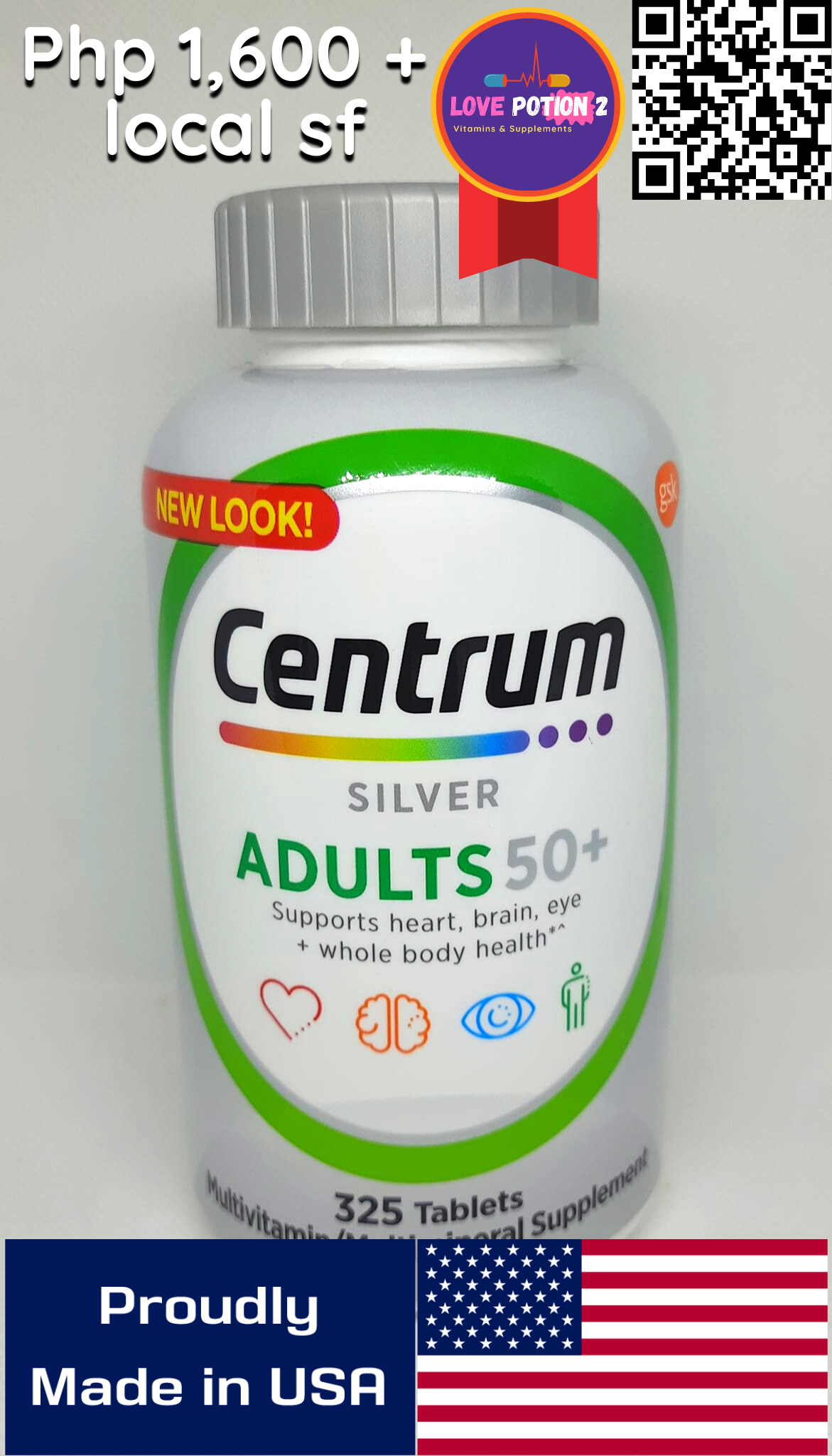Centrum Silver Adults 50+ Multivitamins 325 Tablets | Lazada PH