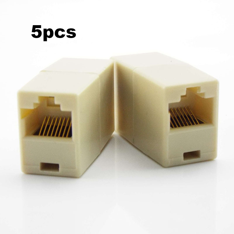 Network Ethernet Coupler RJ45 Female Extender Cable LAN Connector ...
