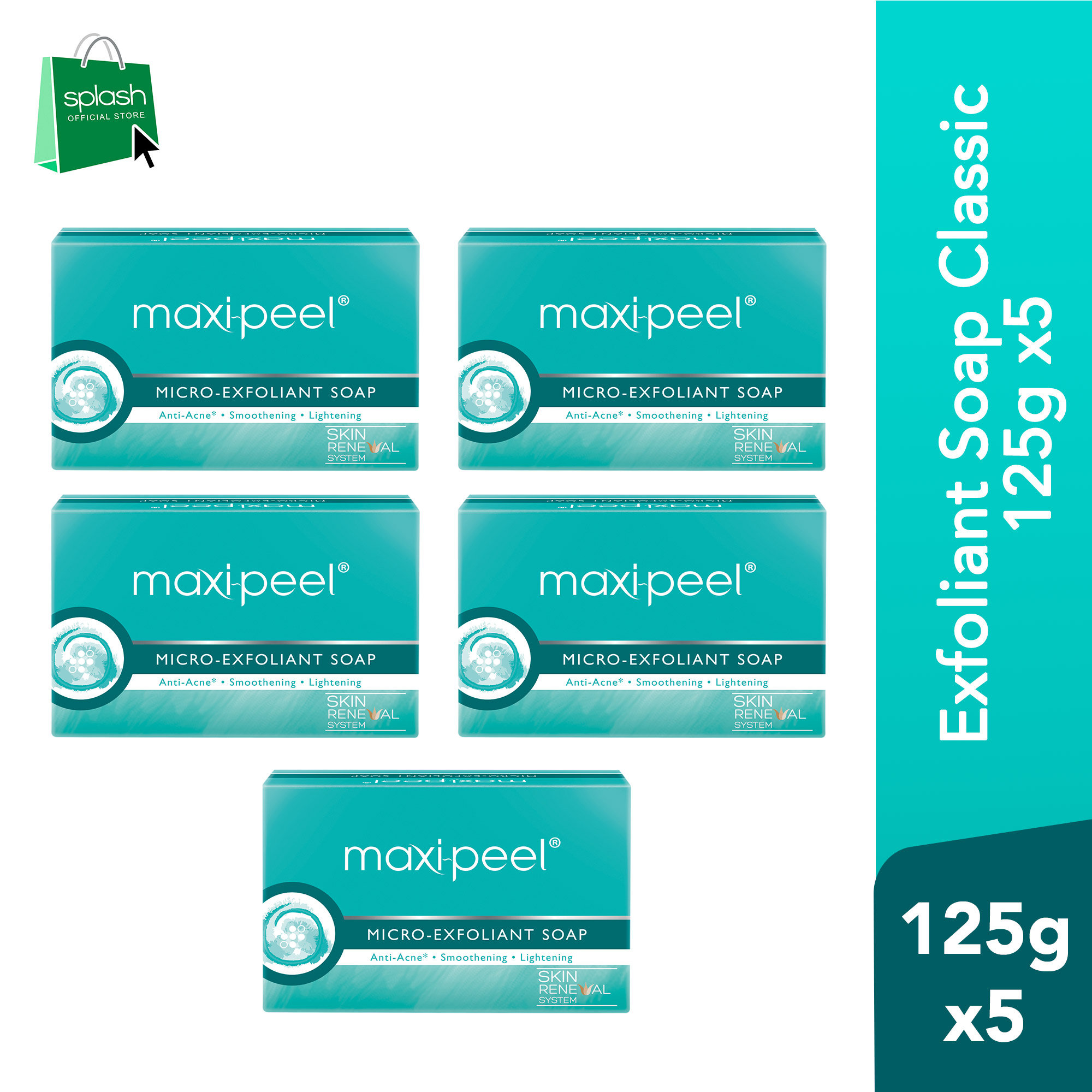 Maxi-Peel Micro Exfoliant Bar Soap Classic Anti-Acne Whitening 125g set ...