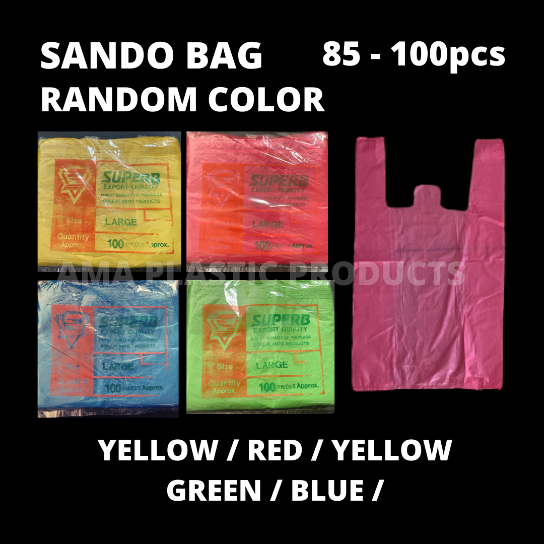 100 pcs Plastic Sando Bag White Colored Transparent / Plastic Bag (Mini ...