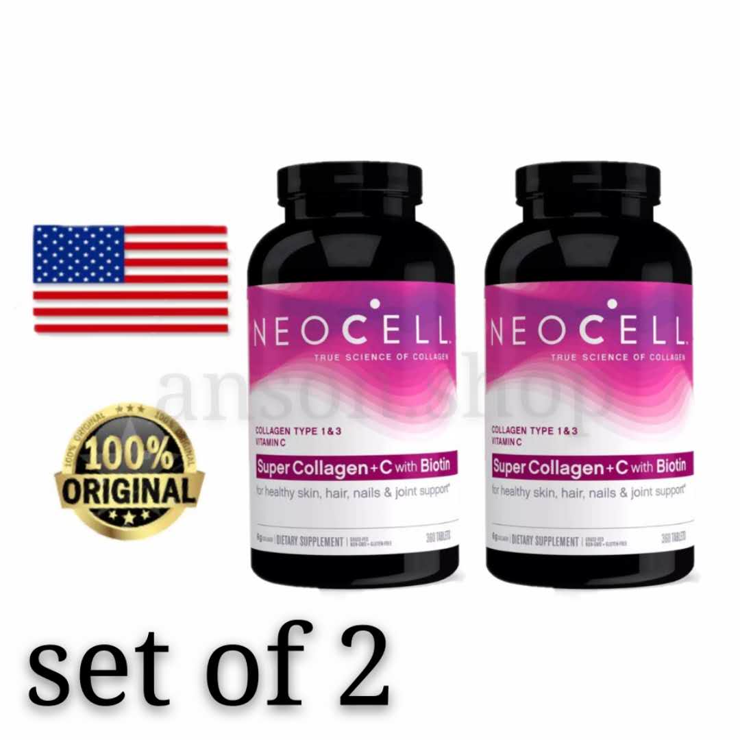 (Set of 2）NEW NeoCell Super Collagen Type 1 and 3 plus C Tablets Bottle of 250 | Lazada PH