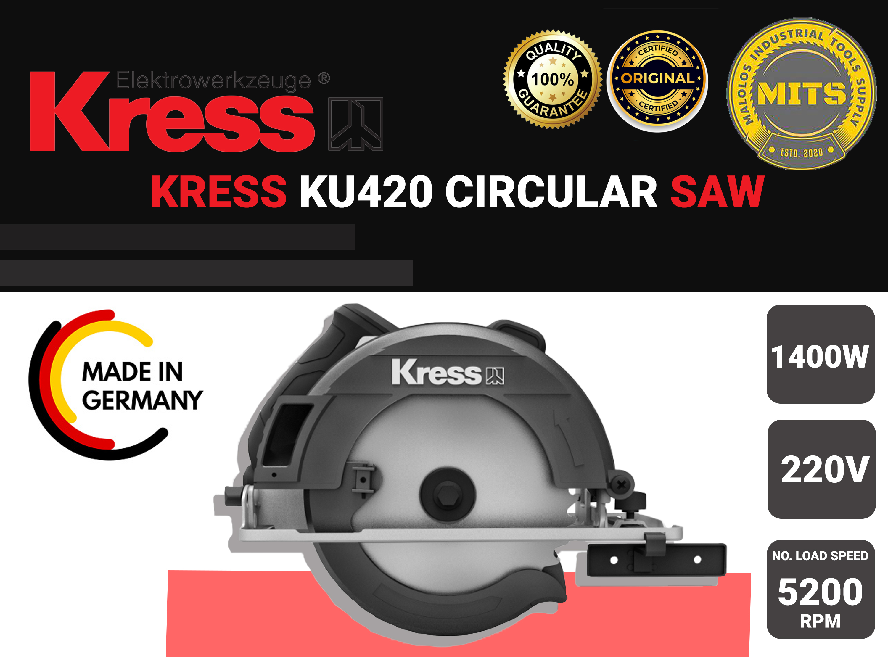 Kress Circular Saw KU420 1400W | Lazada PH