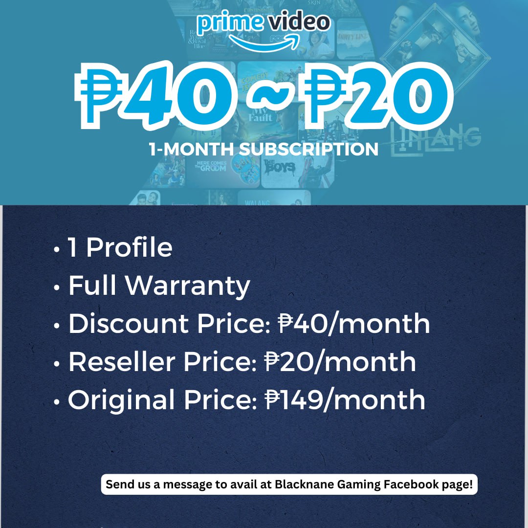 Prime Video Account 1-Month Subscription | Lazada PH