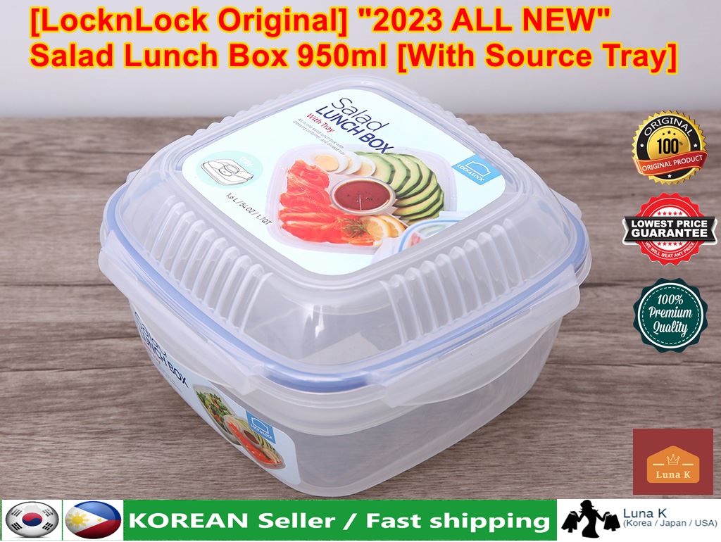 [LocknLock Original] "2023 ALL NEW" Salad Lunch Box 950ml [With Source ...