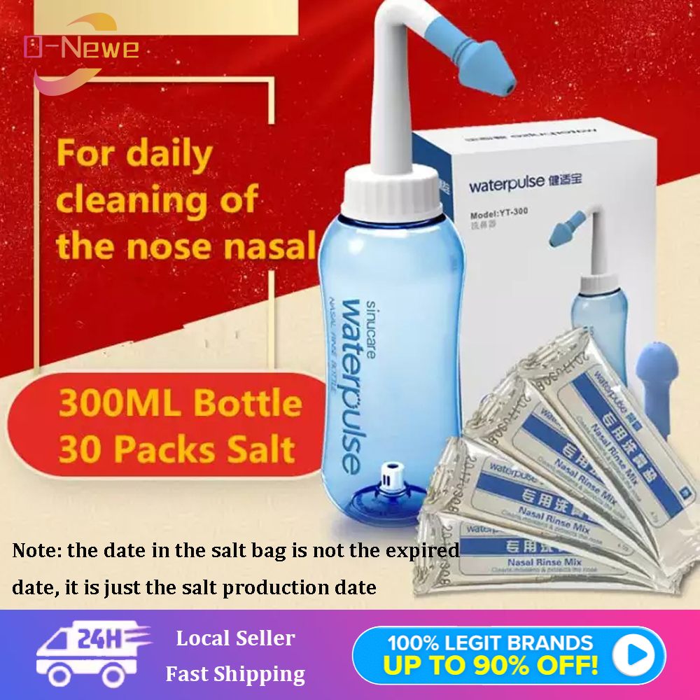O-NEWE 300ML Nasal Wash Neti Pot Nose Rinsing Bottle Nose Cleaner With ...