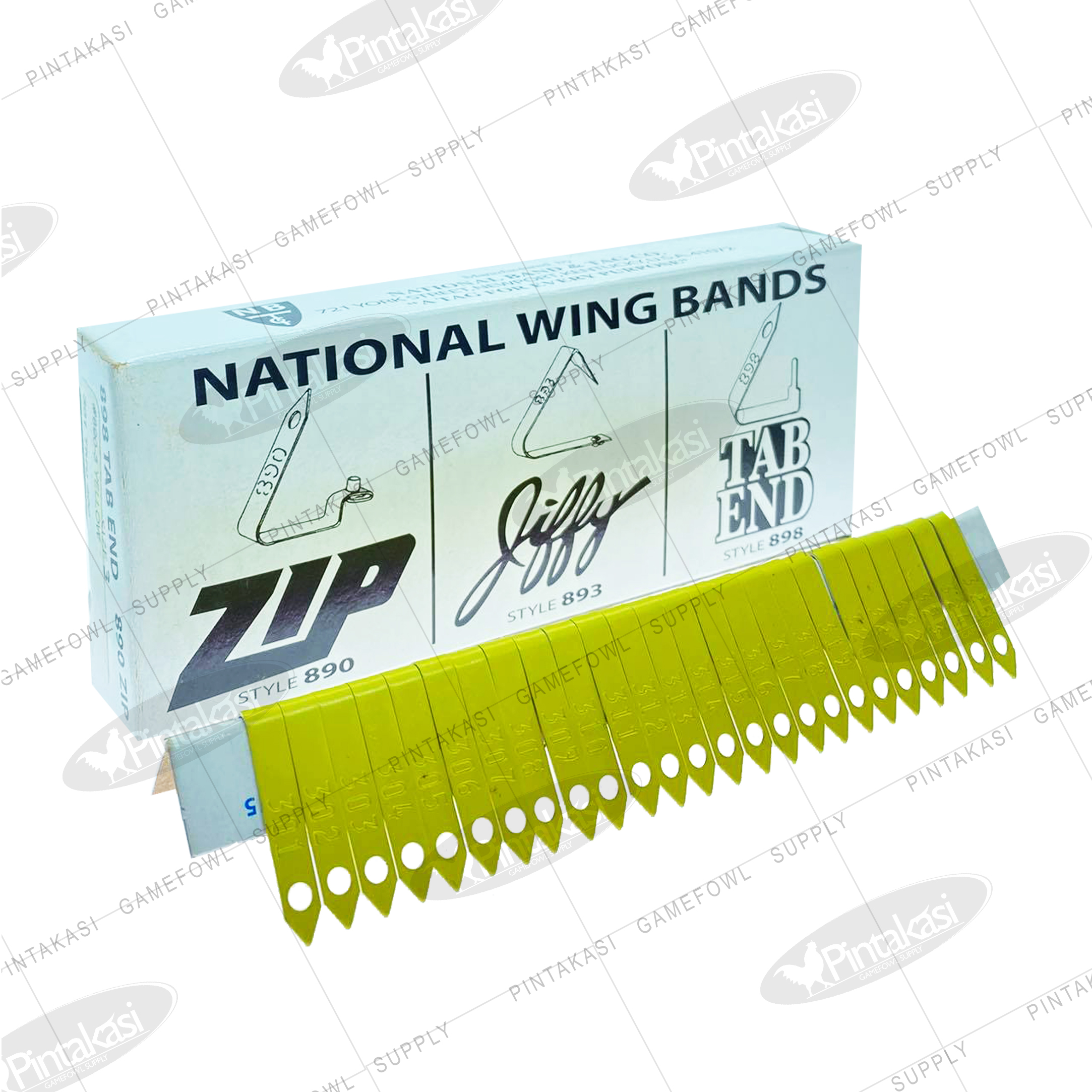 PINTAKASI MADE IN USA 25 pieces USA Aluminum YELLOW Wingband for ...