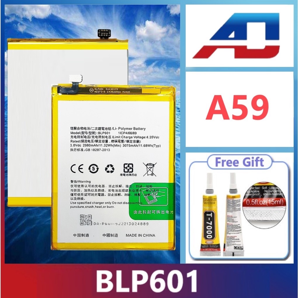 battery for F1s/A59/A53 battery 100 Original Genuine model;BLP601 ...