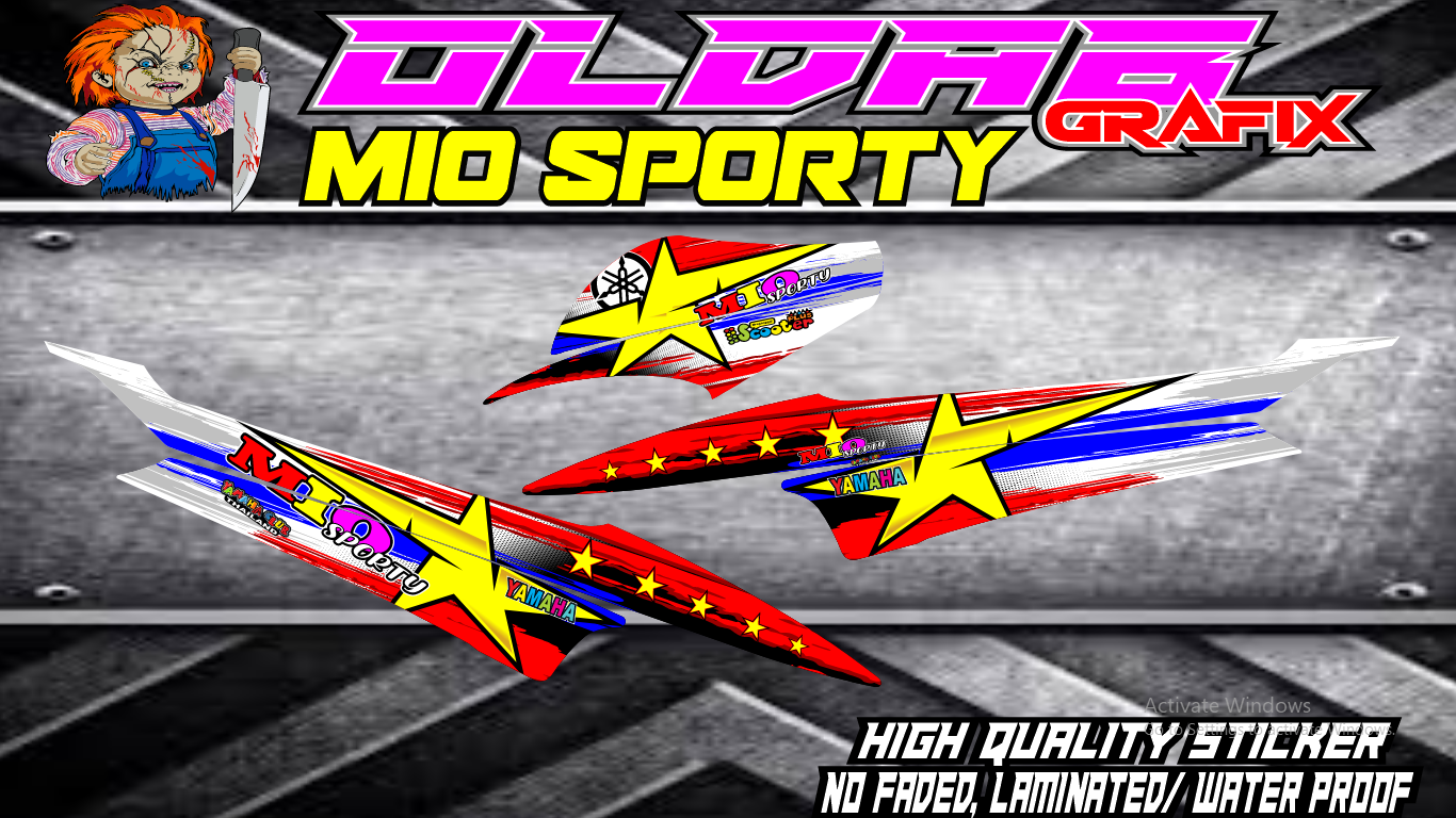 YAMAHA MIO SPORTY STICKER DECALS, 038 | Lazada PH