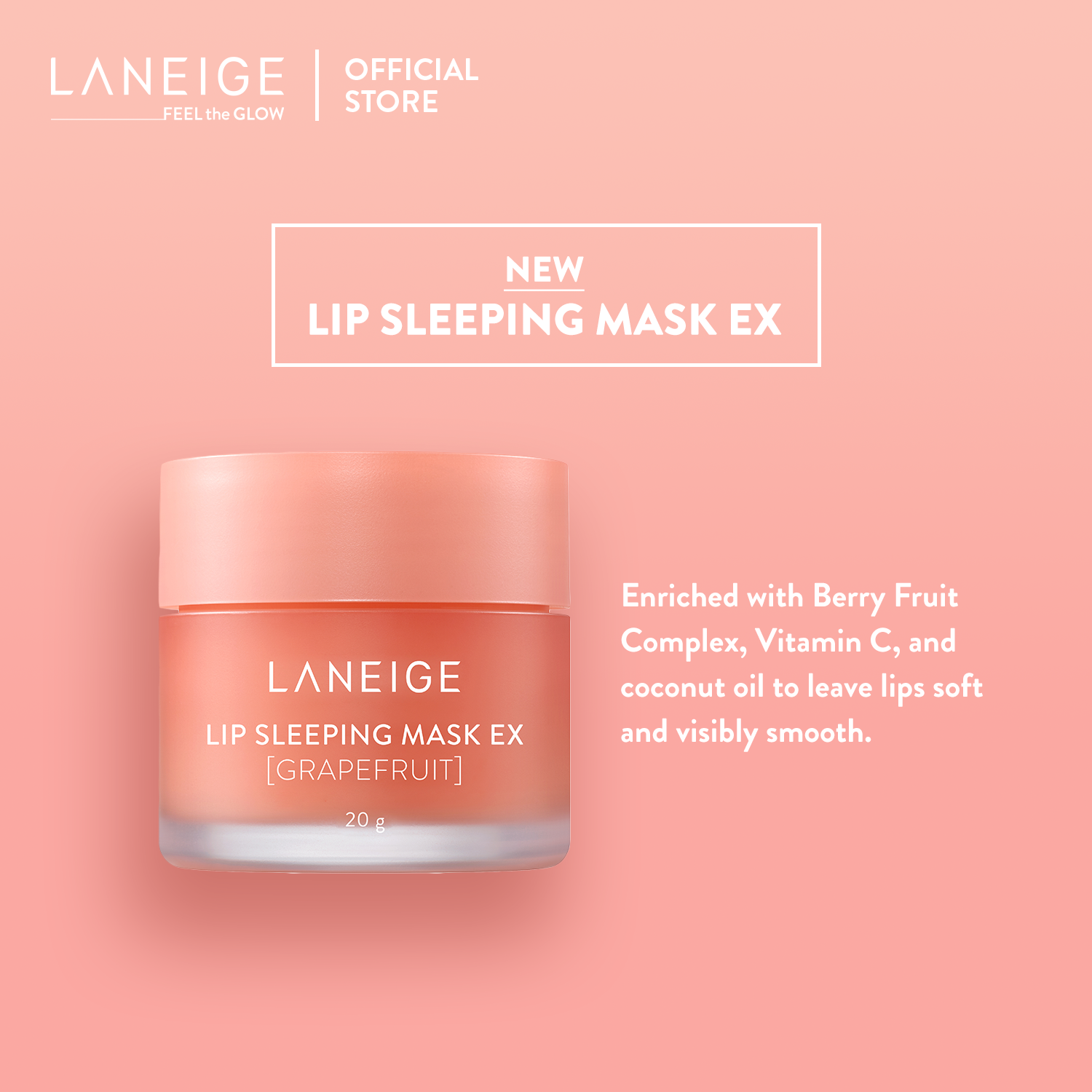 [NEW] Laneige Lip Sleeping Mask EX Grapefruit 20g | Lazada PH