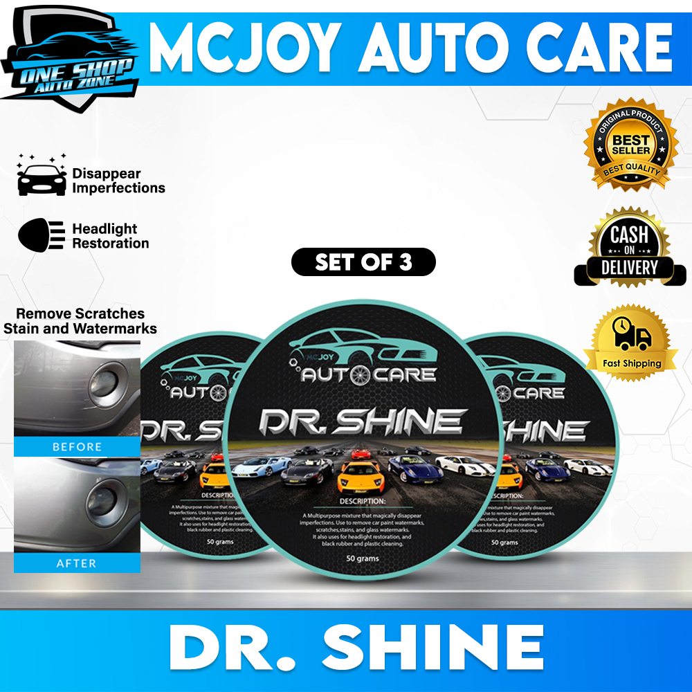 DR. SHINE (SET OF 3) CAR PRODUCTS ORIGINAL 100% WASH & WAXES AUTOMOTIVE ...