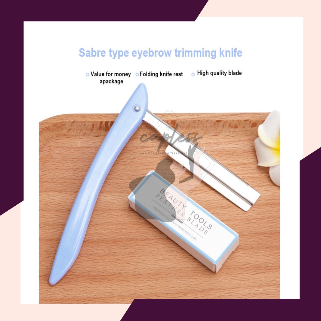 Brainbow 1set Eyebrow Trimmer Sharp Makeup Knife Face Hair Razors Blade ...