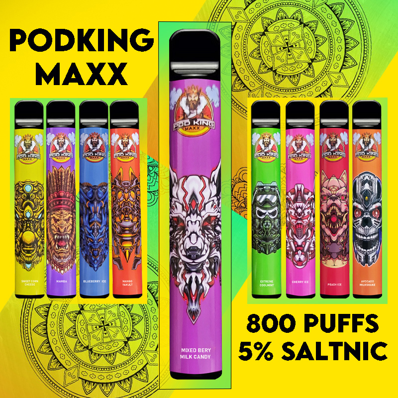 LEGIT POD KING MAXX Puff Plus 800 PUFFS smoke vapers full set ...
