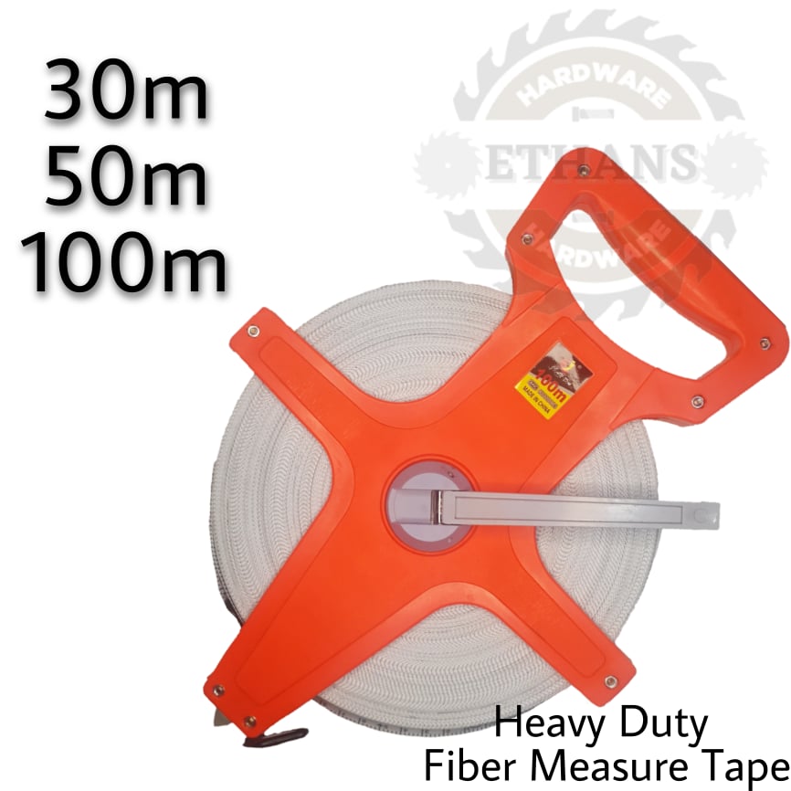 TAPE MEASURE FIBER GLASS High Quality, Heavy Duty ( 30, 50, 100m ...