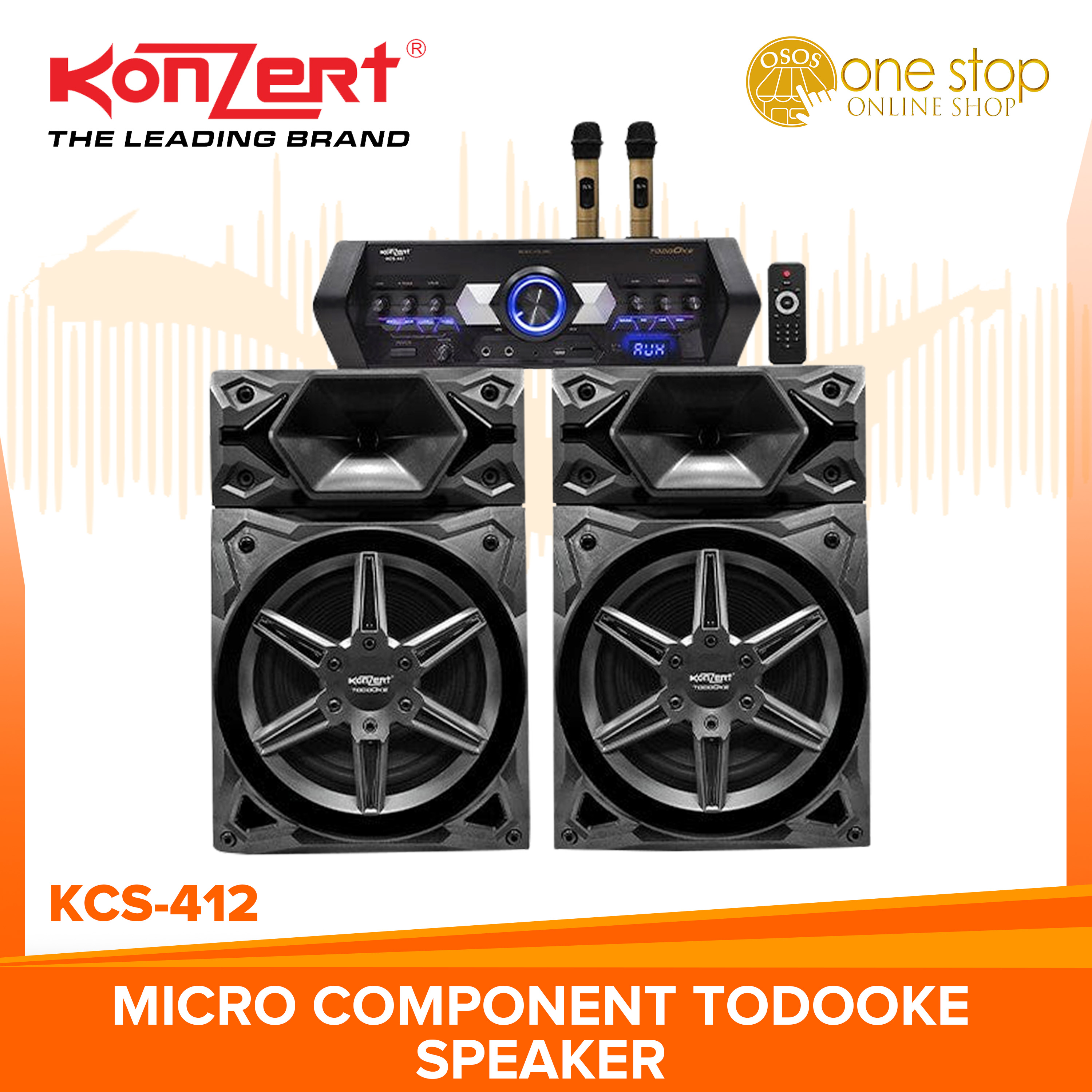 Konzert Original Micro Component TodoOke Speaker System with USB/SD ...