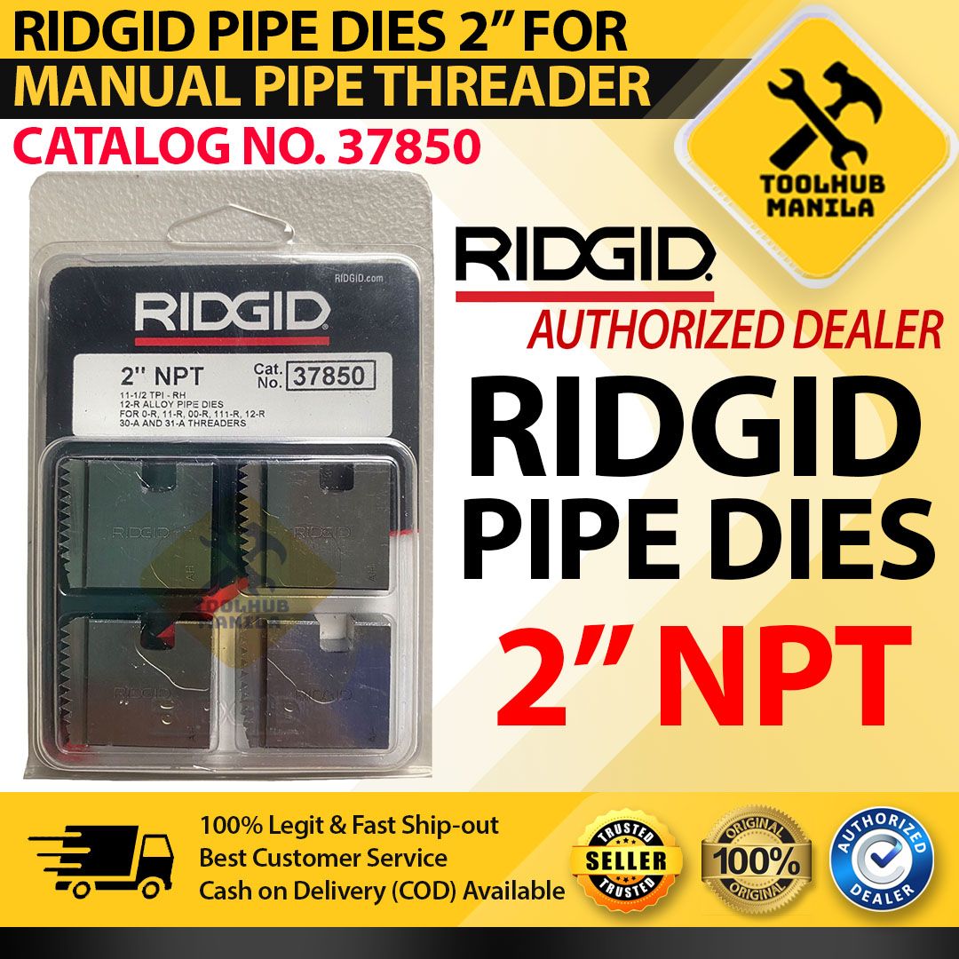 (ORIGINAL) Ridgid Pipe Dies 2" For Manual Threader Model 37850 for 12-R ...