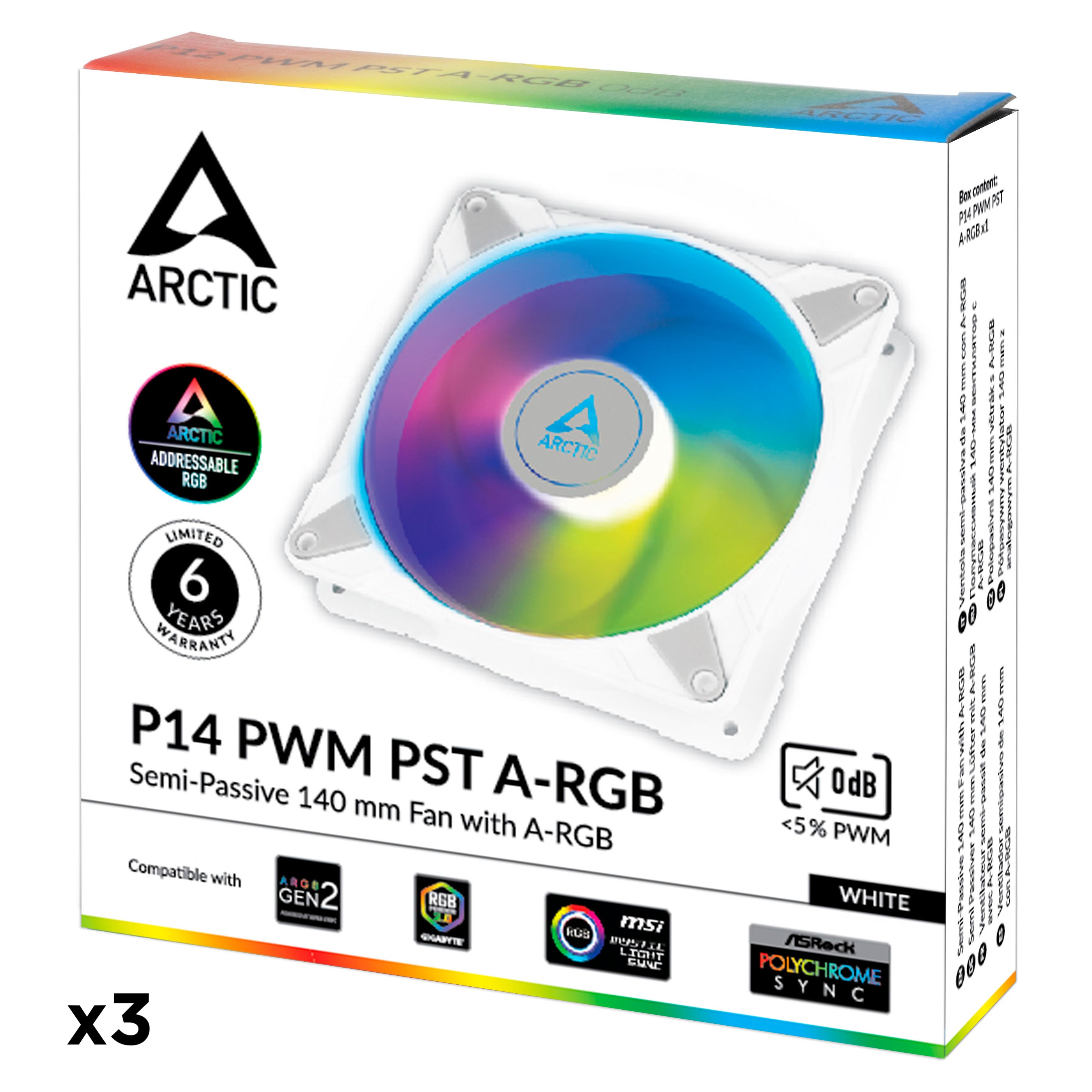 ARCTIC P12 / P14 PWM PST A-RGB Fan. P12 - 2000rpm. P14 -1900RPM. 12cm ...