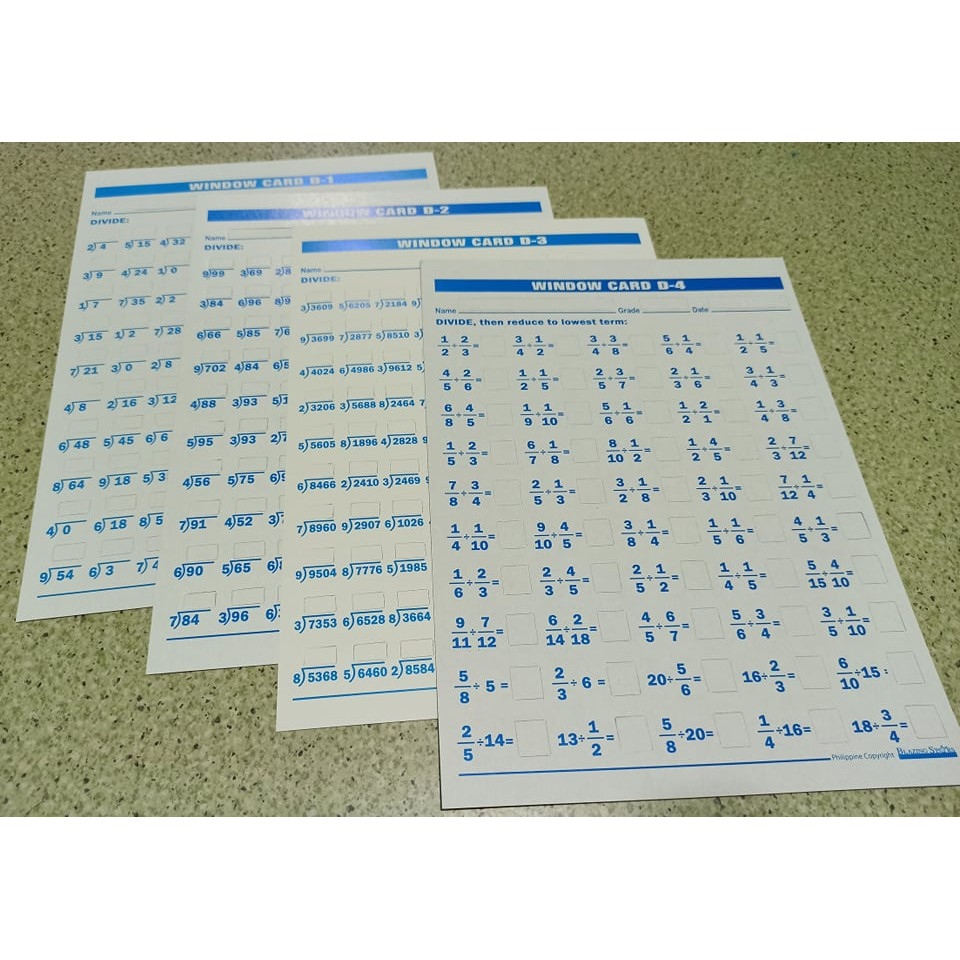 Math Window Card Complete Series 1-4 (16pcs. SET) | Lazada PH